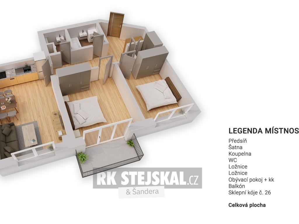 Prodej bytu 3+kk 79 m2 Na Zlaté stoce, České Budějovice - České Budějovice 2 - bez provize ...